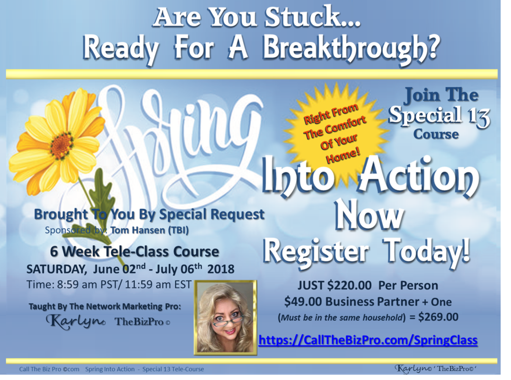 Spring Class Registration | CallTheBizPro.Com